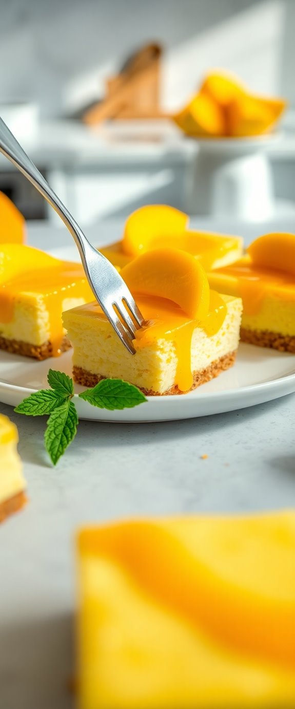 Mango Cheesecake Bars