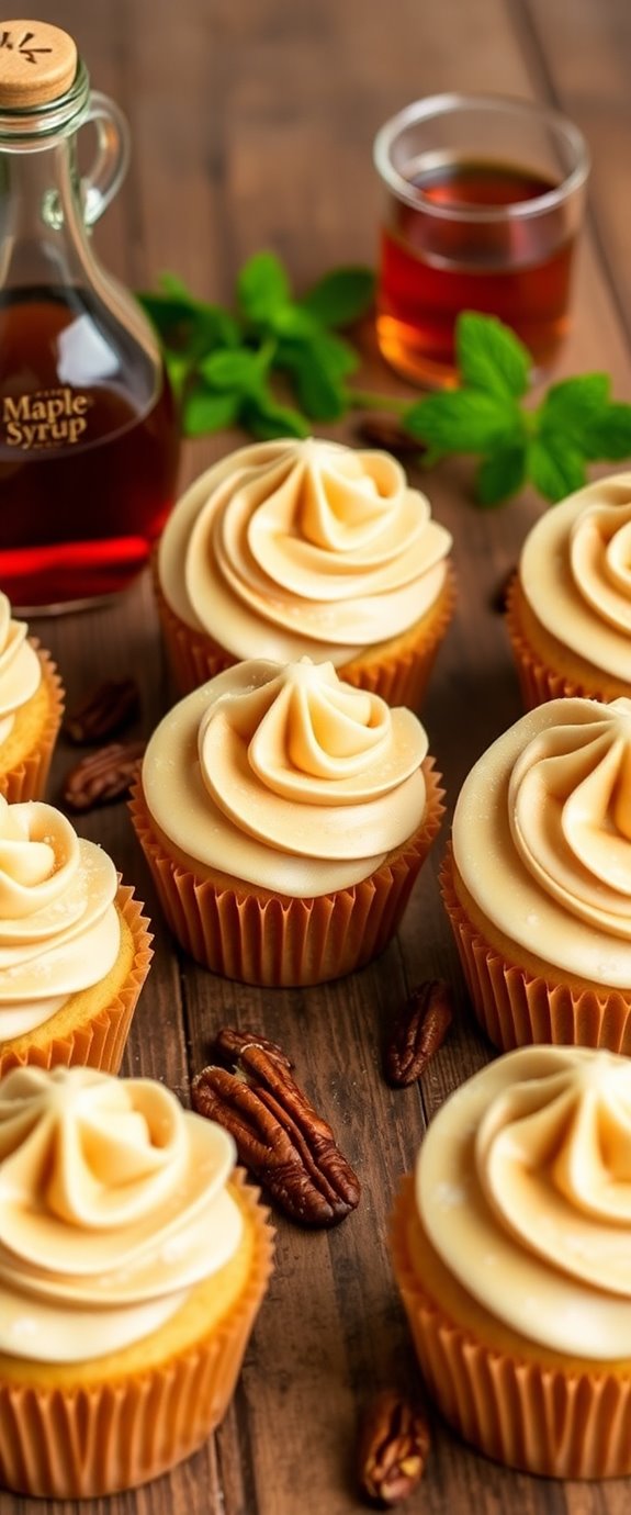 Maple Syrup Vanilla Cupcakes